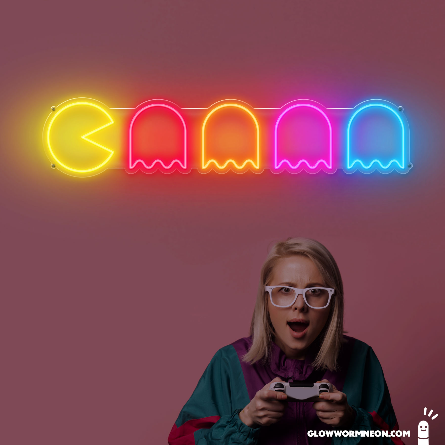 Pacman Neon Sign | Glowworm Neon